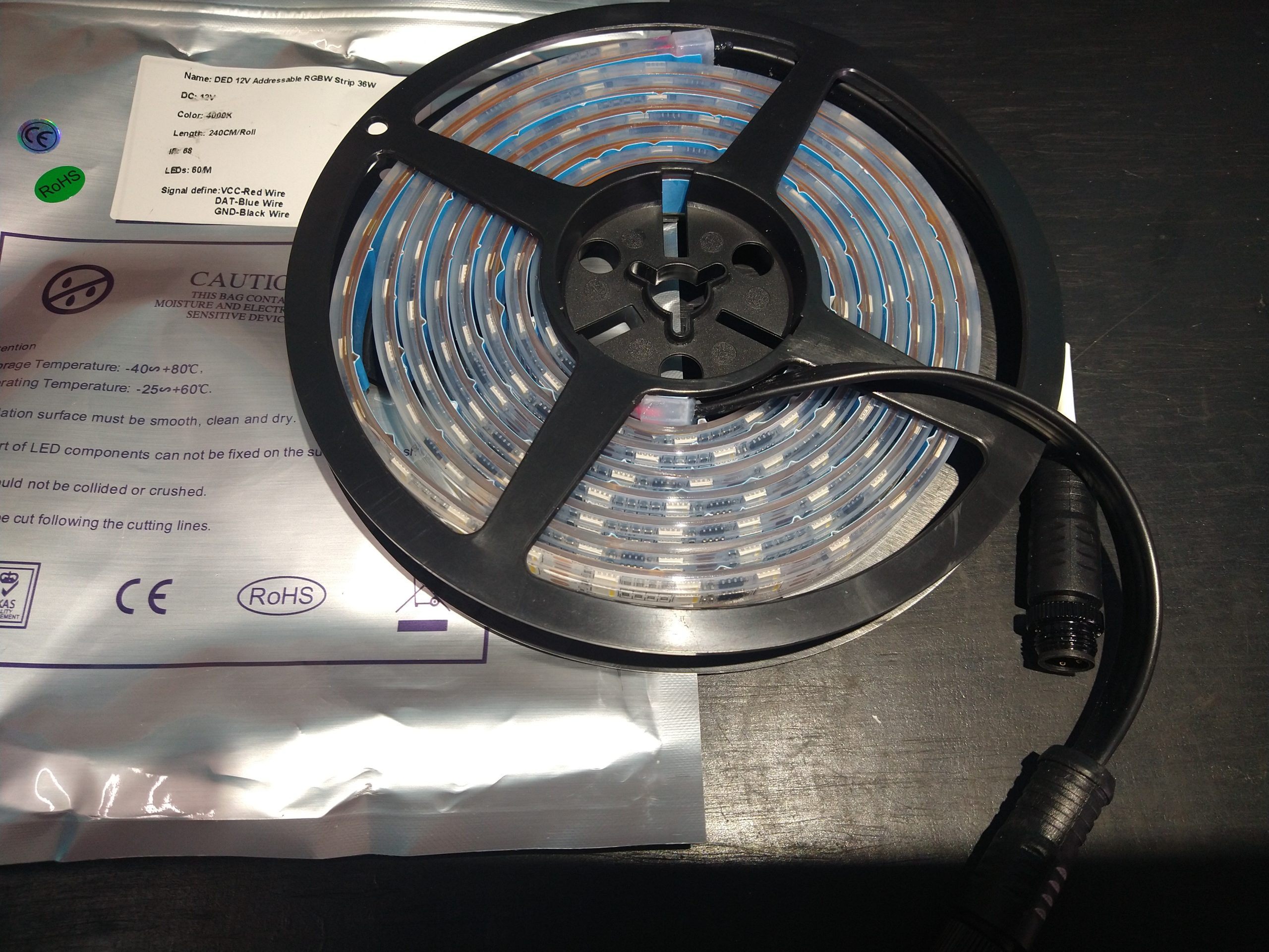Super Bright RGBW 12Volts Led Strip ip68 36 watts By Meter 60 Leds By ...