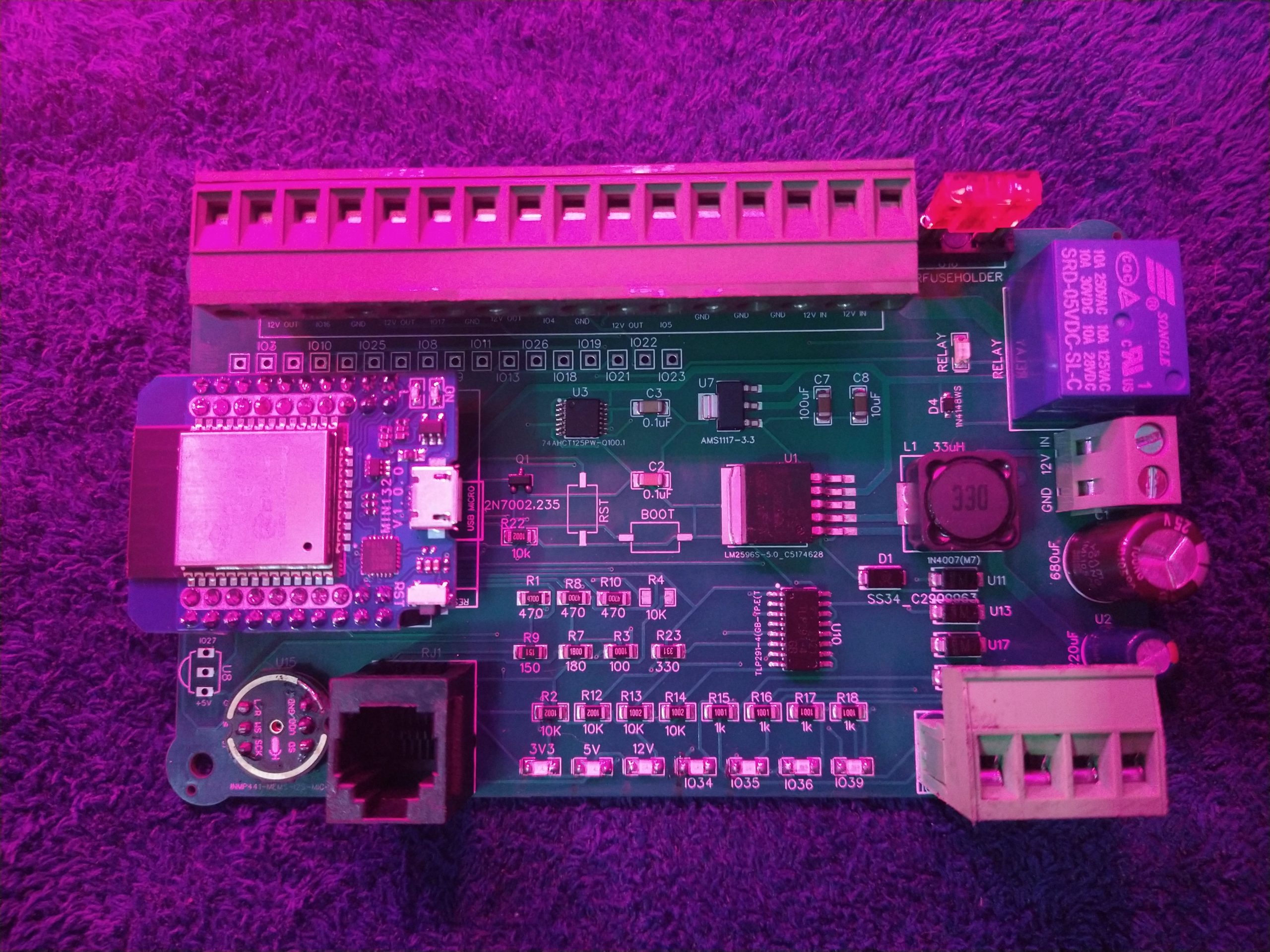 Wled Sound Reactive Ready Controller With 4x Inputs Relay Built in ...